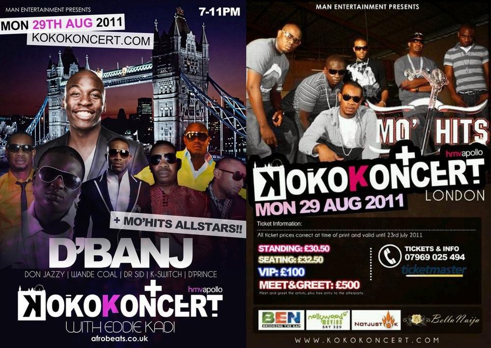 D'Banj and Mo'Hits All Stars LIVE at Koko Koncert London | BellaNaija