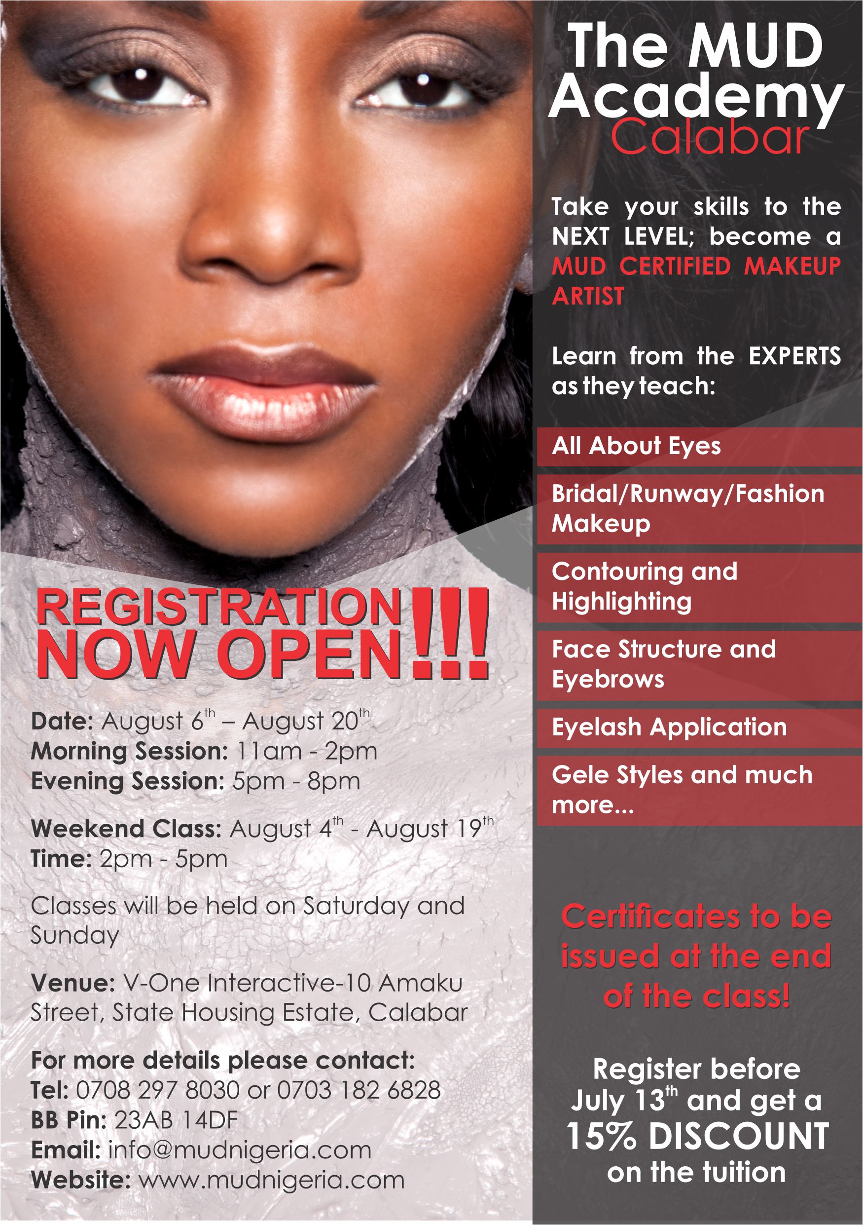 Become a Certified Make-Up Artist this year by enrolling for MUD ...