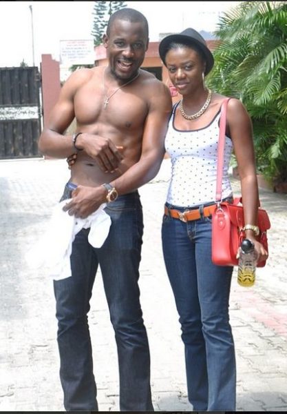 Joseph Benjamin shows off Abs & Biceps on Movie Set | BellaNaija