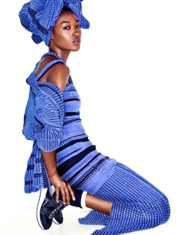Nigerian/British Model Betty Adewole goes Sporty in Knitwear for ...
