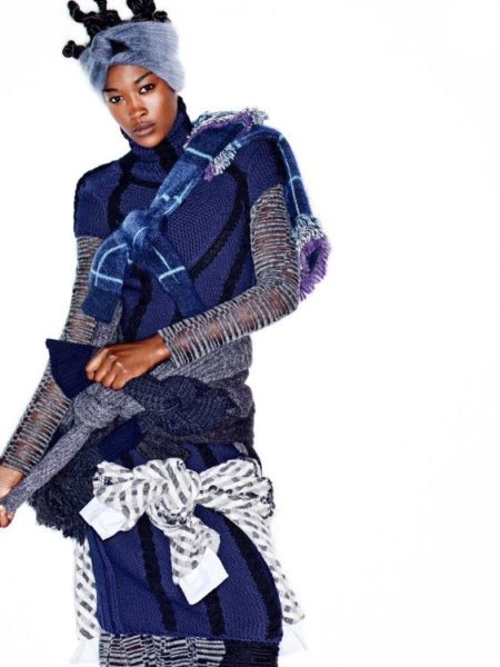 Nigerian/British Model Betty Adewole goes Sporty in Knitwear for ...
