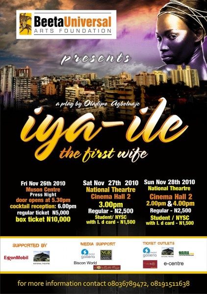 BUAF presents "Iya-Ile" (The First Wife) - A Play written by Oladipo ...