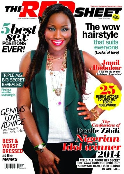 Nigerian Idol 2014 Winner Evelle Beams on the cover of The Red Sheet's ...