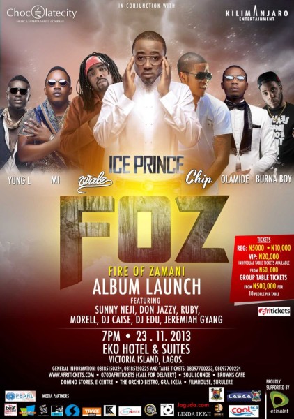 Are You Ready for Music? Get Tickets for Ice Prince's Fire of Zamani ...
