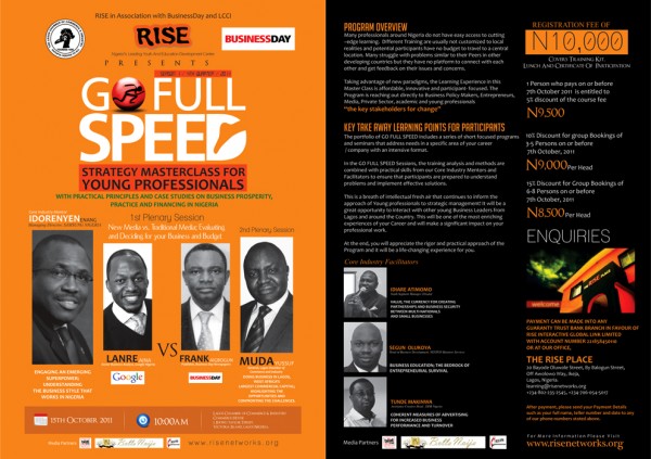 Accelerate Your Career - Join the "Go Full Speed" Strategy Masterclass ...