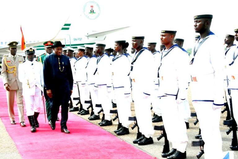 Pres. Jonathan Arrives in Ghana for 47th Heads Of State ECOWAS Session ...