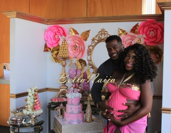 Dunnie O's GORGEOUS Poolside Pink & Gold Baby Shower | BellaNaija
