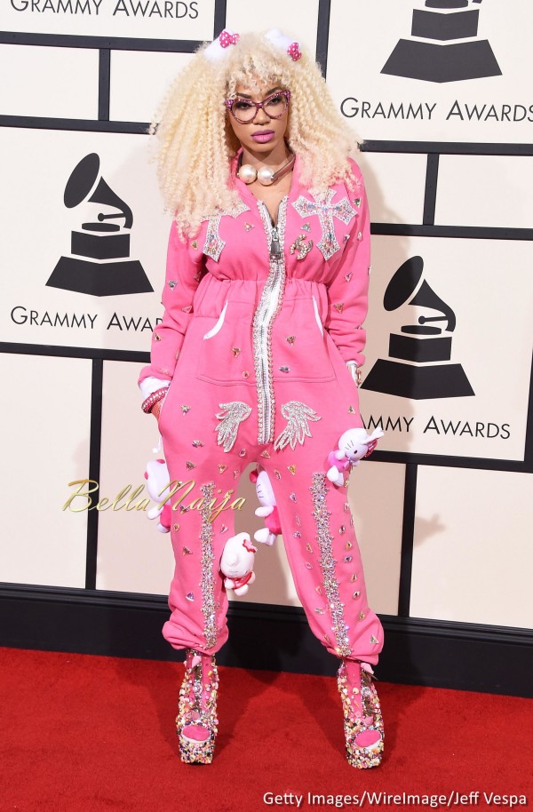 Hit or Miss? Dencia’s All-Pink Look to the 2016 Grammys | BellaNaija