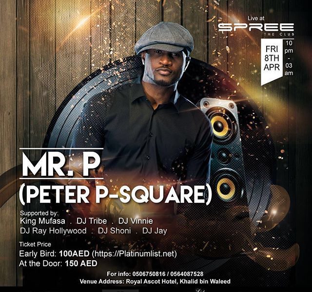 P-Square edge closer to Peace, Peter Okoye announces Solo Show in Dubai ...