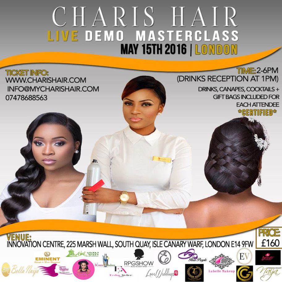 Charis Hair Live Demo/Masterclass is coming to London on May 15 2016 ...