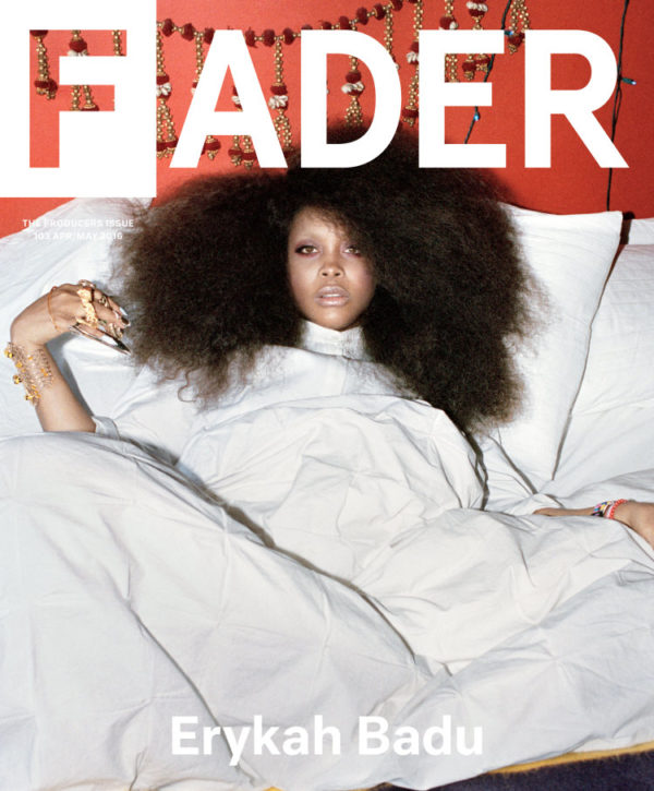 Erykah Badu & her Huge Afro cover FADER Magazine | BellaNaija