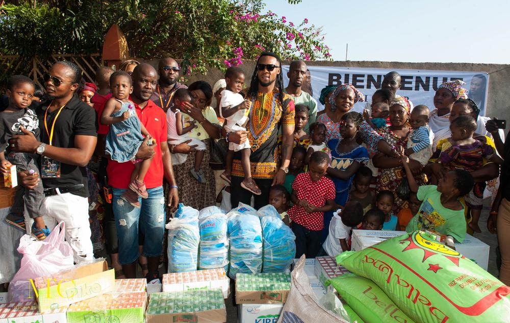 Flavour gives back in Mali during West African Tour | BellaNaija