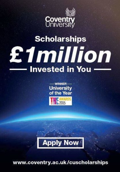 Get £1 million International Scholarships at Coventry University ...