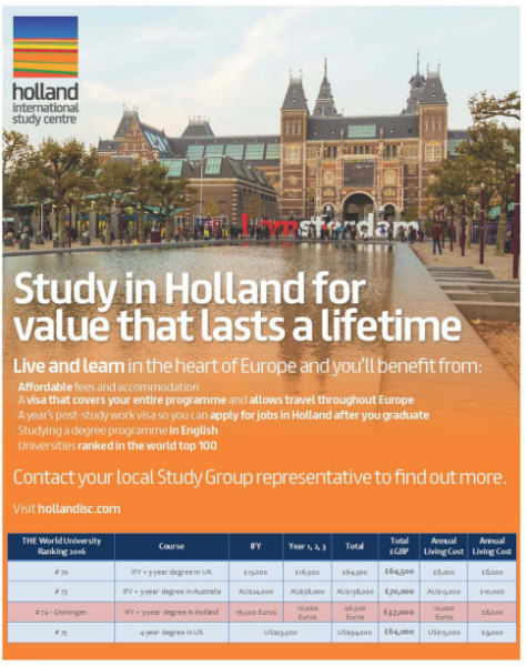Plan on going to the University this September? Come study in Holland ...