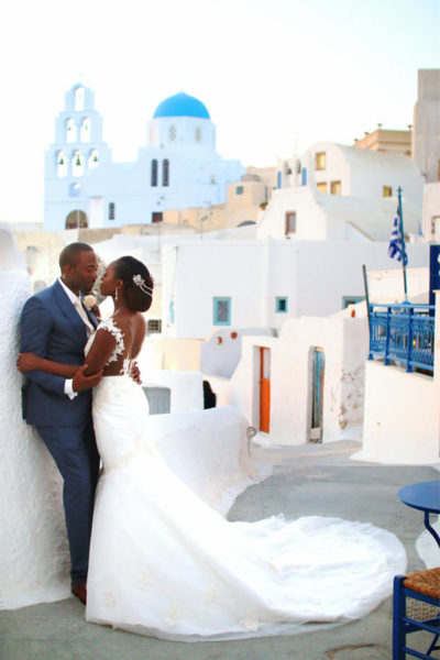 BN Bridal Beauty: Julianna's Stunning Santorini Wedding! Edee Beau ...