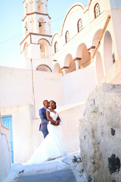 BN Bridal Beauty: Julianna's Stunning Santorini Wedding! Edee Beau ...