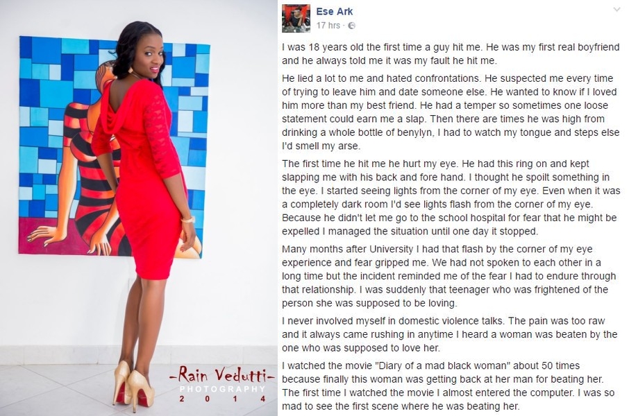 “He always told me it was my fault he hit me” - Ese Walter Ark shares ...