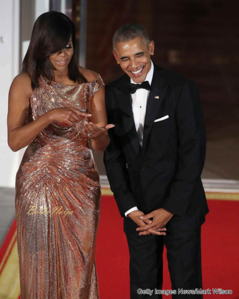Michelle Obama Stuns in Versace at the Obamas White House Final State ...