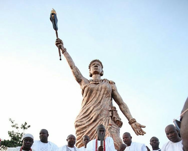 Ooni of Ife Unveils the 'Moremi Statue of Liberty,' the 3rd tallest in ...