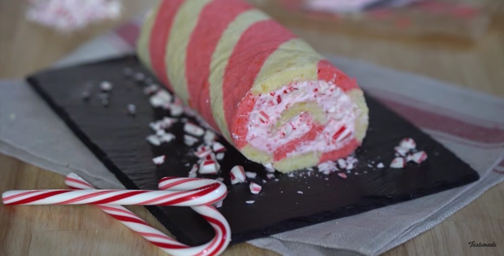 BN Cuisine: Mint Flavoured Candy Cane Roll Cake by Jen & Julie of ...