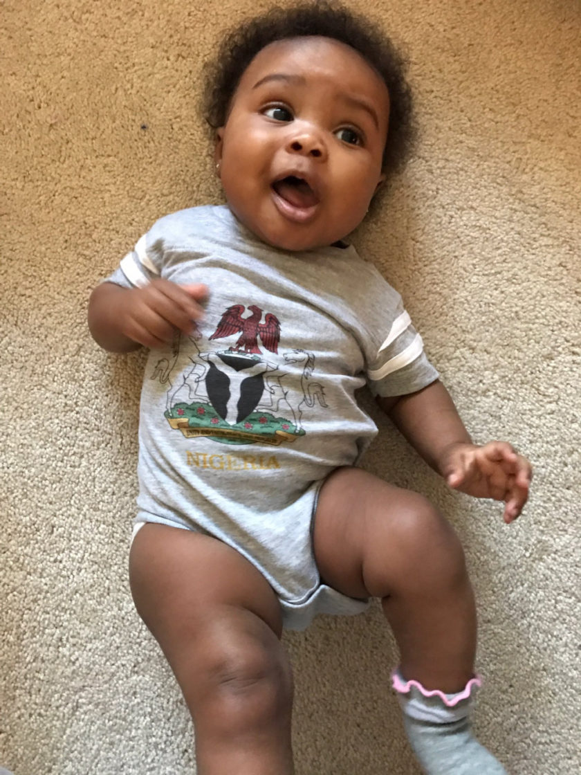 So Adorable! Rapper Wale's Daughter Rocks a Onesie with The Nigerian ...