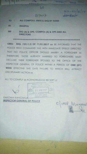 Police Officers in Zambia Banned from Marrying Foreigners because ...