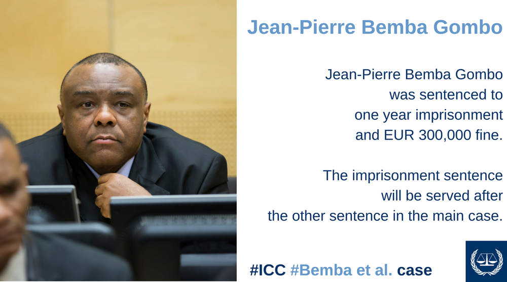 Former D.R. Congo Vice President Jean-Pierre Bemba Sentenced to an ...