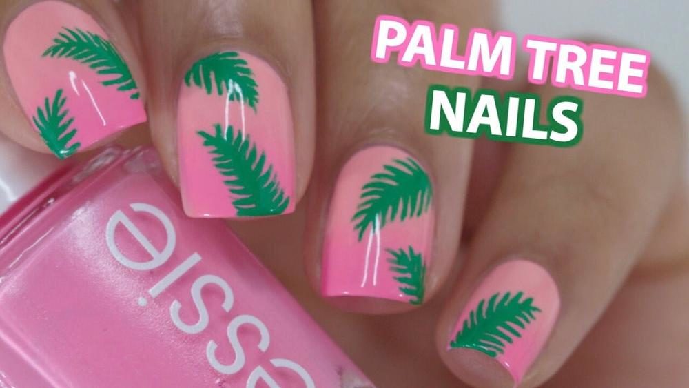 Palm Tree Toe Nail Art