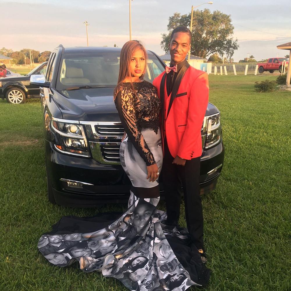 Black Lives Matter! Florida Teenager wears Prom Dress imprinted with ...