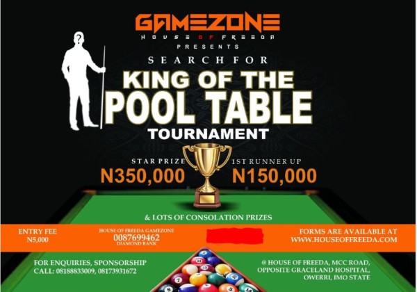 Win Amazing Cash Prizes at the King of the Pool Table Tournament - Get ...