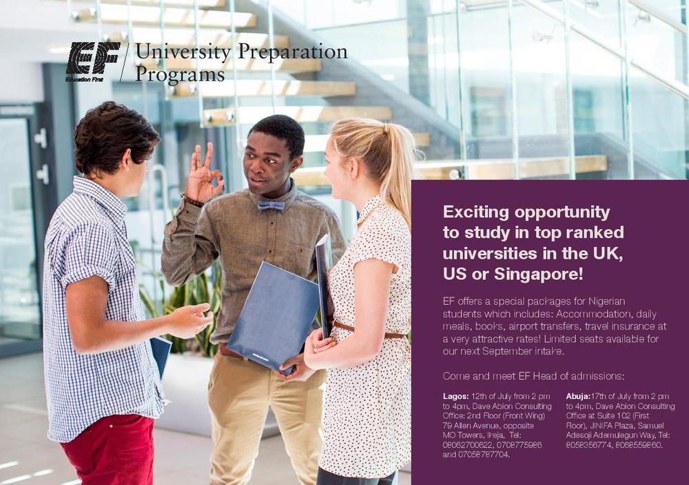 Meet EF Head of Admissions to discuss your study options in the US, UK ...