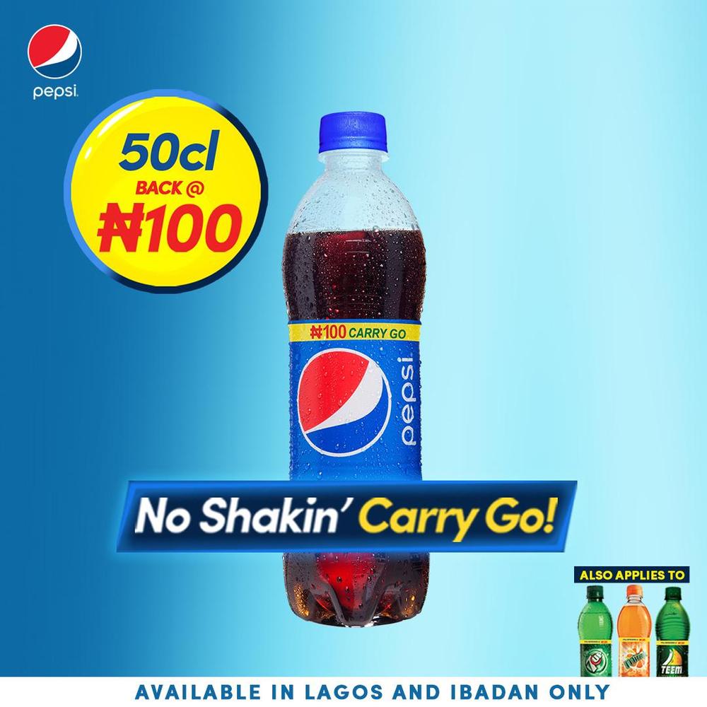 It's Official! Pepsi 50cl Plastic Bottle Price drops to N100 | BellaNaija