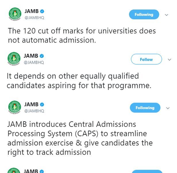 Surpassing 120 cut-off mark for Universities does not Guarantee ...