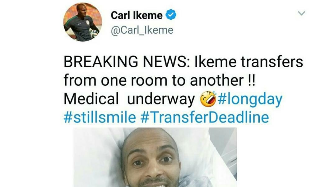 Carl Ikeme jokes about #TransferDeadline as he undergoes Leukaemia ...