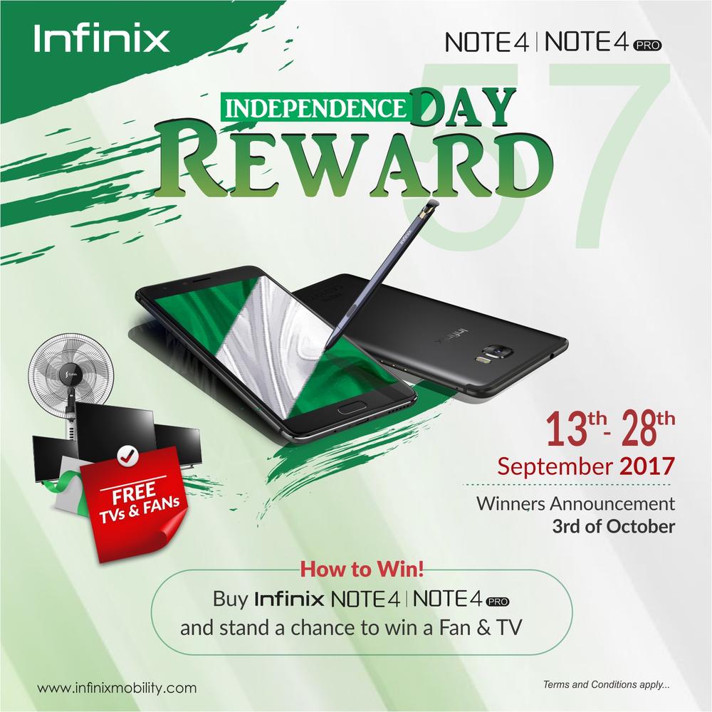 Nigeria @ 57! Win Big in Infinix Mobility Independence Day Promo ...