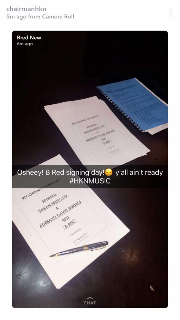 Signing day! B Red renews deal with HKN Music | BellaNaija