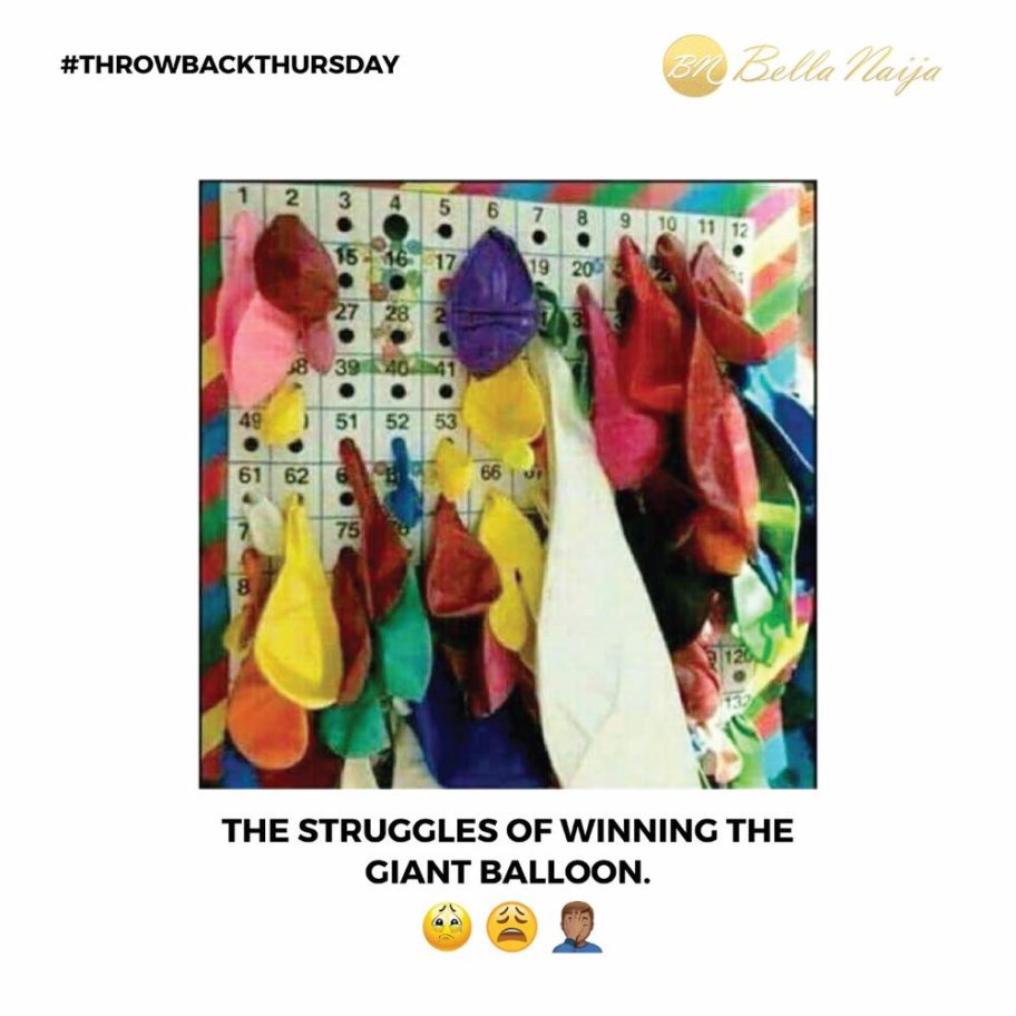 #ThrowbackThursday: Did you ever try winning a Giant Balloon? | BellaNaija