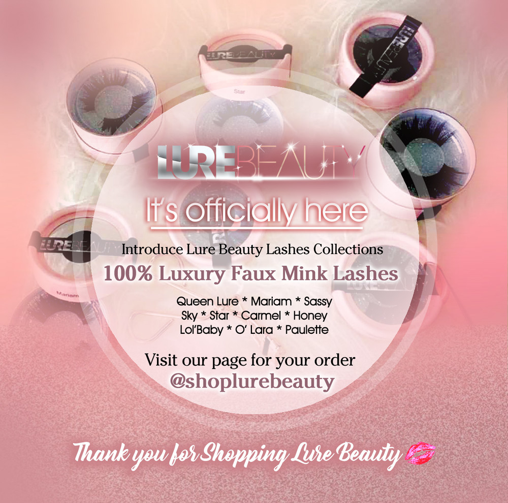 It's Officially here! Introducing Lure Beauty Lashes Collections - 100% ...