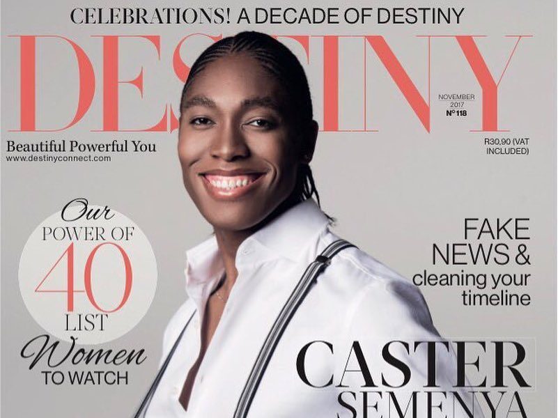 SA Olympic gold medallist Caster Semenya covers Destiny Magazine’s ...