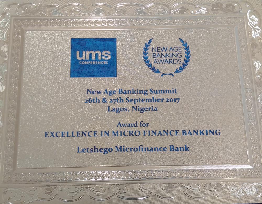 Letshego Microfinance Bank was honoured with ‘Excellence in ...