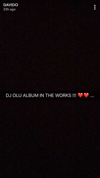 "DJ Olu album in the works" - Davido | BellaNaija