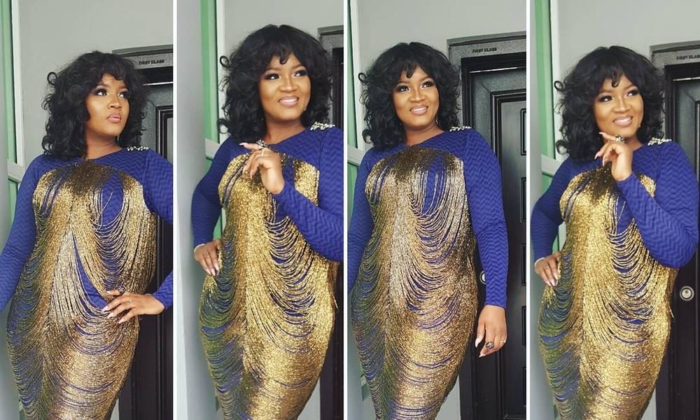 It's a Gold affair! Omotola Jalade-Ekeinde's Wedding Guest Slayage ...