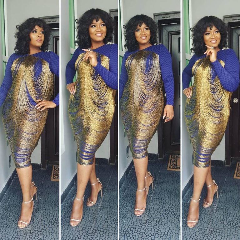 It's a Gold affair! Omotola Jalade-Ekeinde's Wedding Guest Slayage ...