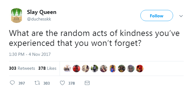 Twitter Users share Random Acts of Kindness they have Experienced & it ...