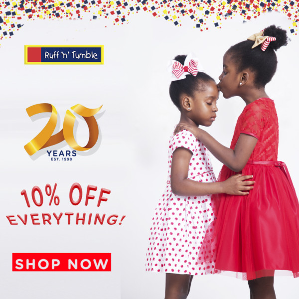 Yaaayyyy! Ruff ‘n’ Tumble will be Celebrating the Big 20 in 2018- Get 10% off everything in ...