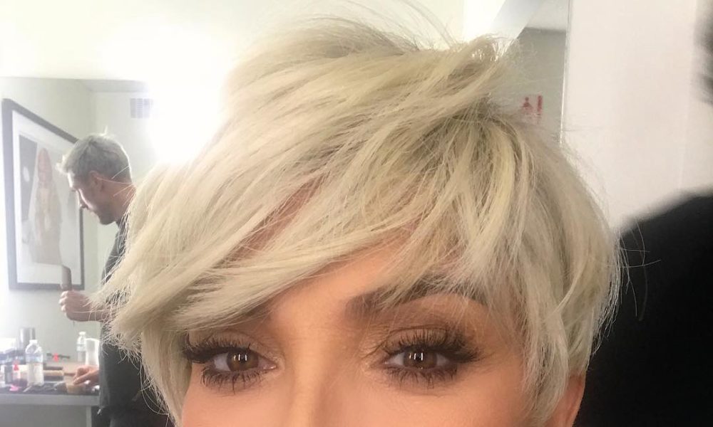 Kris Jenner Debuts Platinum Blonde Pixie Cut for 2018 | BellaNaija