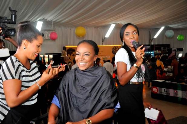 Tara Fela-Durotoye, Kate Henshaw, Mimi Onalaja at the Beauty Souk sponsored by Diamond Bank Plc ...