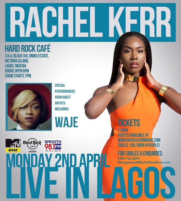 Waje to join International Singer Rachel Kerr as she performs Live in ...