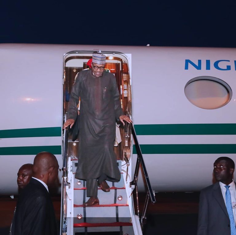 Buhari returns to Nigeria following Medical Trip to London | BellaNaija
