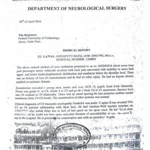 BN Community Centre: Help Lawal Adedipupo Hafiz Get back on his Feet ...